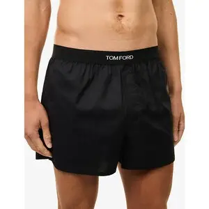 TOM FORD Logo-waistband Stretch Cotton-poplin Boxer Briefs