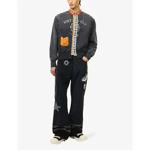 KHOKI Patchwork Sweat Cotton Cardigan