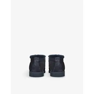 Santoni Fortune Shearling-lined Suede Ankle Boots