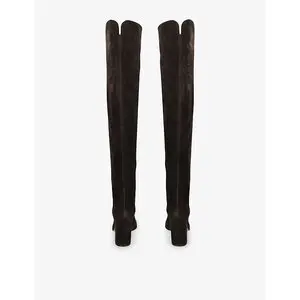 GIANVITO ROSSI Glen 85 Suede Over-the-knee Boots