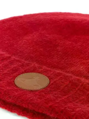 VIVIENNE WESTWOOD Logo-patch Fluffy Beanie Hat