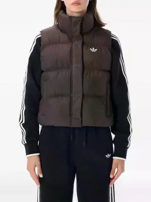Adidas Quilted Puffer Gilet - Brown