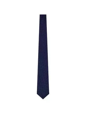 Giorgio Armani Zigzag Jacquard Neck Tie - Blue