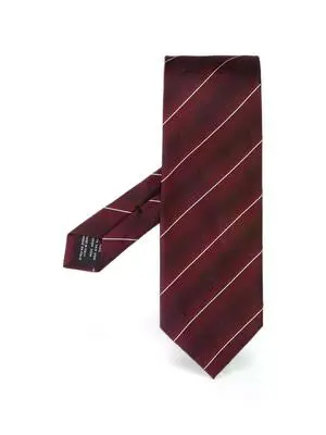 TOM FORD Diagonal-stripe Silk Tie - Red