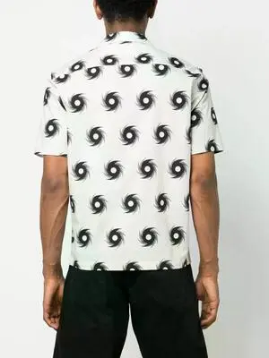 Palm Angels Hurricane-print Cotton Bowling Shirt