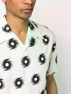 Palm Angels Hurricane-print Cotton Bowling Shirt