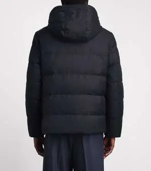 YVES SALOMON Down Wool-silk Hooded Parka