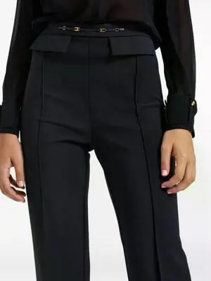 Elisabetta Franchi Logo-plaque Flared Trousers
