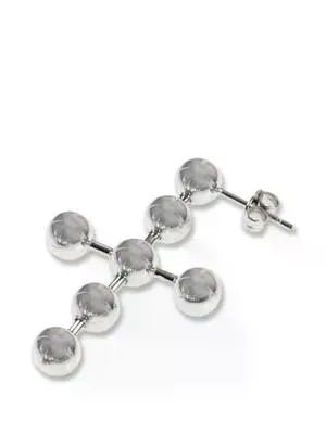 DIESEL® Tone Polished Cross Motif Drop Earrings