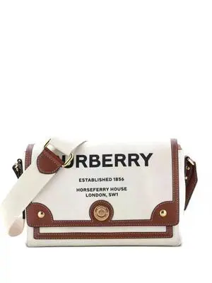 Burberry Canvas And Leather Medium Crossbody Bag - Neutrals