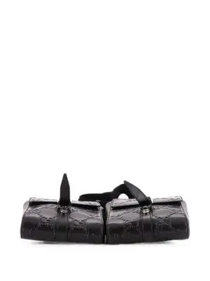 Gucci Double Gg Embossed Perforated Leather Belt Bag