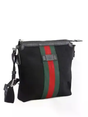 Gucci Web Messenger Bag In Techno Canvas