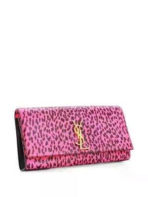 Saint Laurent Classic Monogram Printed Leather Clutch Bag