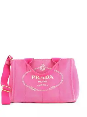Prada Canapa Convertible Mini Tote Bag - Pink