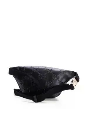 Gucci Gg Embossed Perforated Leather Belt Bag