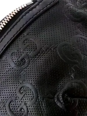 Gucci Gg Embossed Perforated Leather Belt Bag
