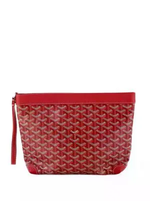 Goyard Goyardine Conti Pouch Coated Canvas Clutch Bag - Red