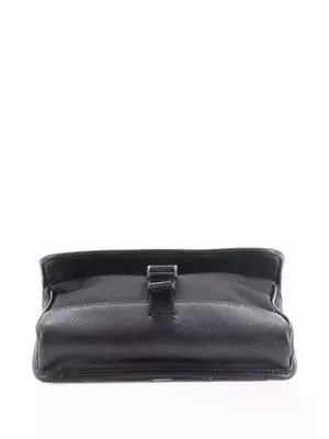 Prada Buckle Flap Re-nylon And Leather Small Crossbody Bag