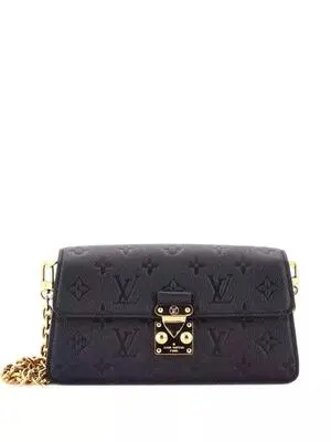 LOUIS VUITTON Pochette Metis Wallet On Chain Monogram Empreinte Leather Crossbody Bag - Black