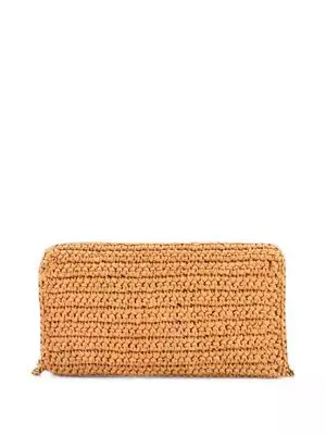 Saint Laurent Kate 99 Tassel Flap Bag Woven Raffia Medium Shoulder Bag