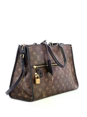 LOUIS VUITTON Popincourt Nm Handbag Monogram Canvas Satchel - Black