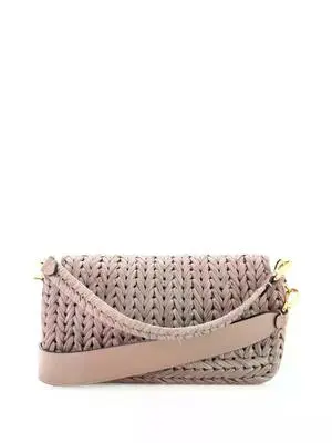 Fendi Baguette Nm Bag Woven Raffia Medium Shoulder Bag