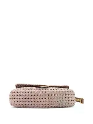 Fendi Baguette Nm Woven Raffia Medium Shoulder Bag