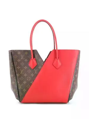 LOUIS VUITTON Monogram Canvas And Leather Kimono Handbag Mm Tote - Red