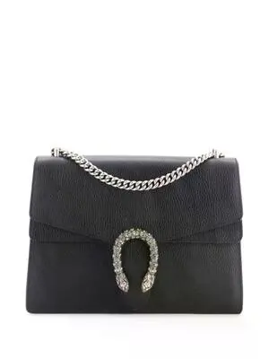 Gucci Dionysus Bag Leather Medium Shoulder Bag - Black