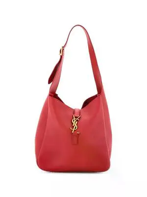 Saint Laurent Le 5 A 7 Supple Leather Small Hobo Bag - Red