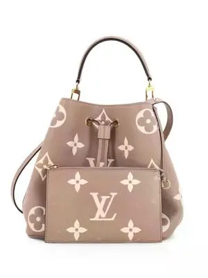 LOUIS VUITTON Neonoe Handbag Bicolor Monogram Empreinte Giant Mm Bucket Bag - Neutrals