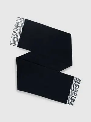 REISS Cashmere Blend Scarf - Navy