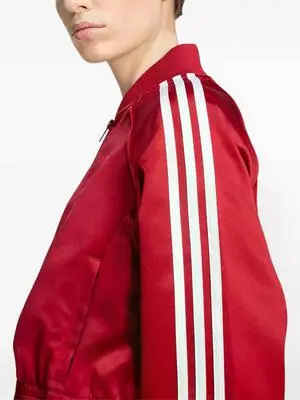 Adidas Satin Sst Side-stripe Bomber Jacket