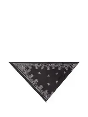 Destin Paisley-print Wool Bandana Black