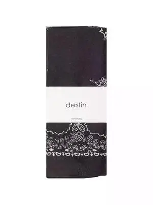 Destin Paisley-print Wool Bandana - Black