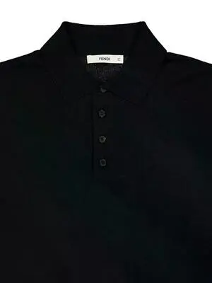 Fendi Fine-knit Wool Polo Shirt