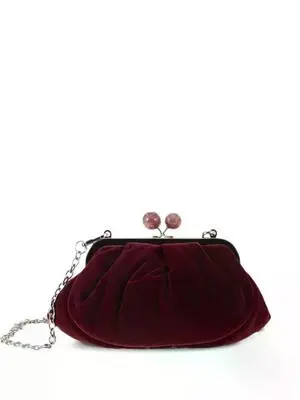 Max Mara Pasticcino Velvet Clutch Bag - Red