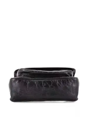 Saint Laurent Niki Chain Flap Bag Matelassé Chevron Leather Medium Shoulder Bag - Black