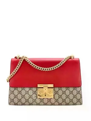 Gucci Padlock Gg Coated Canvas And Leather Shoulder Bag