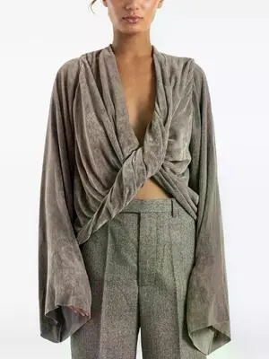 Rick Owens Twisted-detail Long-sleeve Top