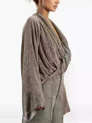 Rick Owens Twisted-detail Long-sleeve Top