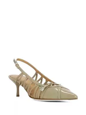 THE SELLER Patent-finish Cage-style Pumps