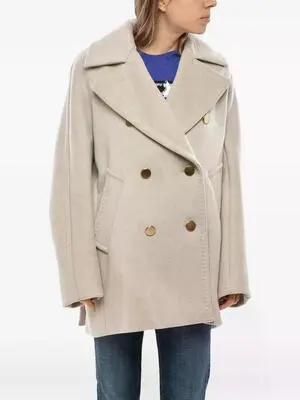 Max Mara Double-breasted Cashmere Coat - Neutrals