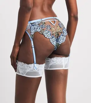 FLEUR DU MAL Silk-blend Hydrangea Garter