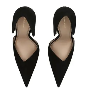 Victoria Beckham Suede Angle D'orsay Pumps 115