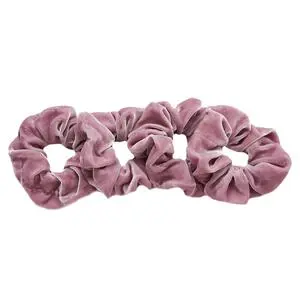 SOFT STROKES SILK Velvet Handmade French Scrunchie Set - Pink