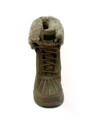 UGG Butte Mono Lace Up Shearling Trim Boots