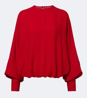 Valentino Garavani Silk Georgette Blouse - Red