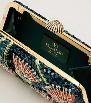 Valentino Garavani Carry Secrets Embellished Clutch