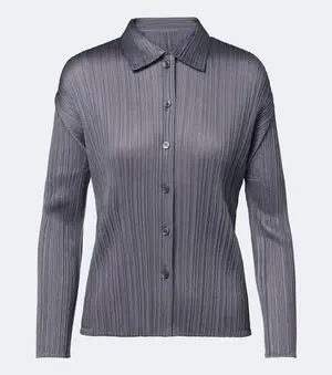 Issey Miyake Basics Pleated Shirt - Grey